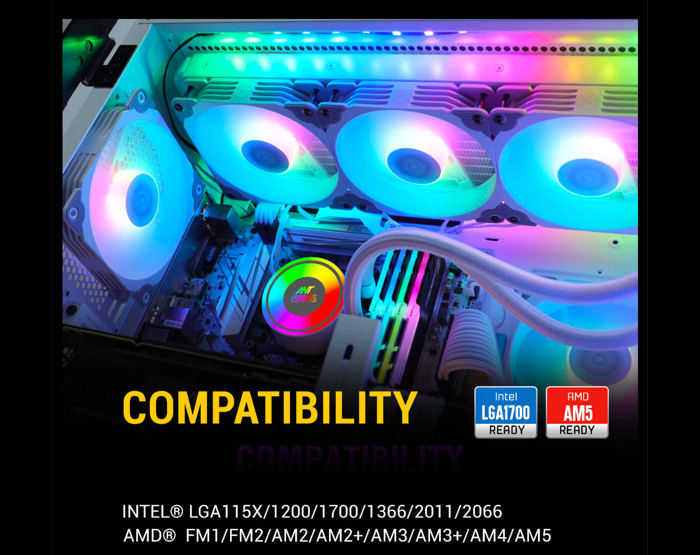 Buy Best Price Ant Esports ICE-360 ARGB White CPU Liquid Cooler